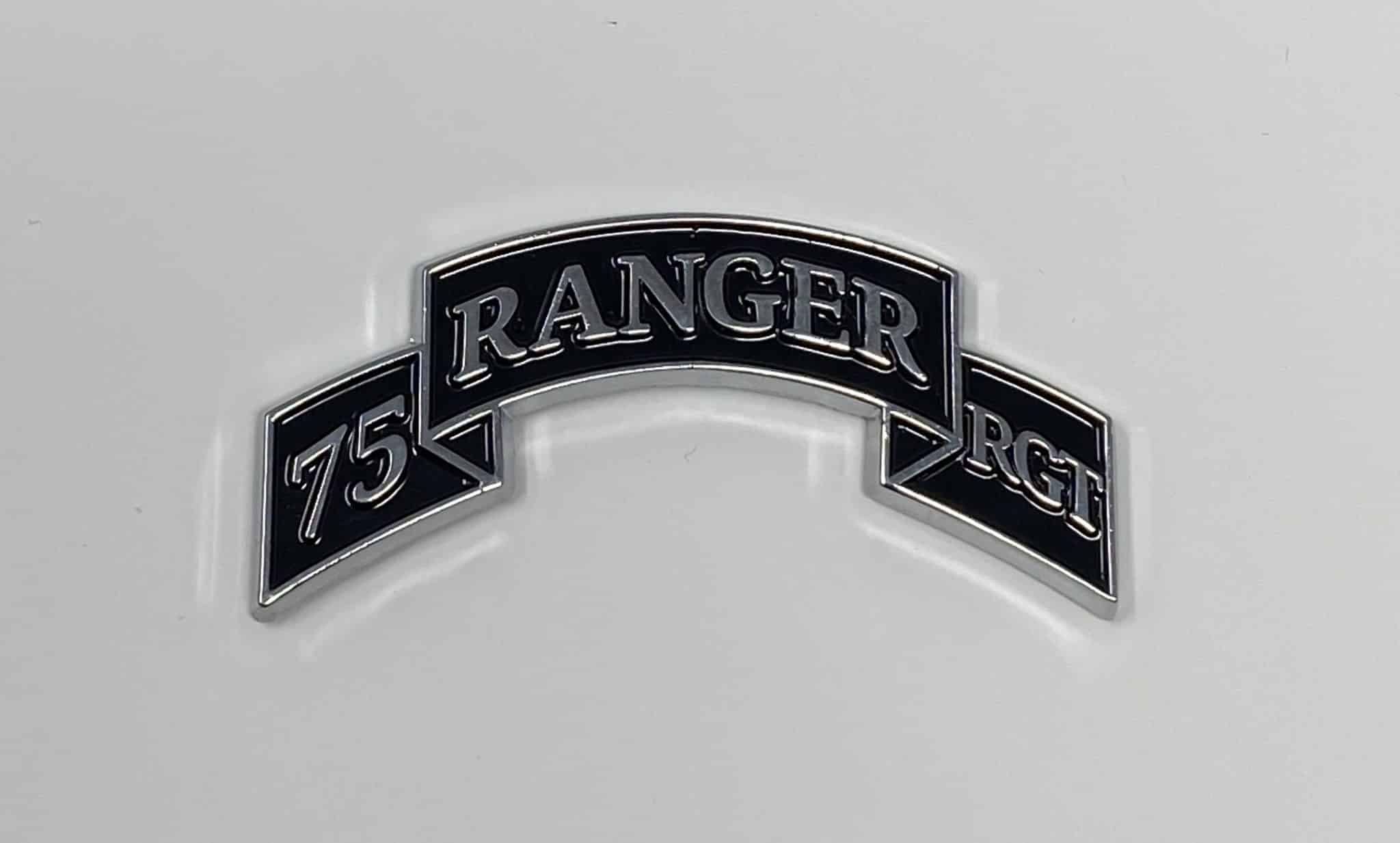 Ranger Scroll- 75th Ranger Regiment version- Chrome Car Badge with 3M ...
