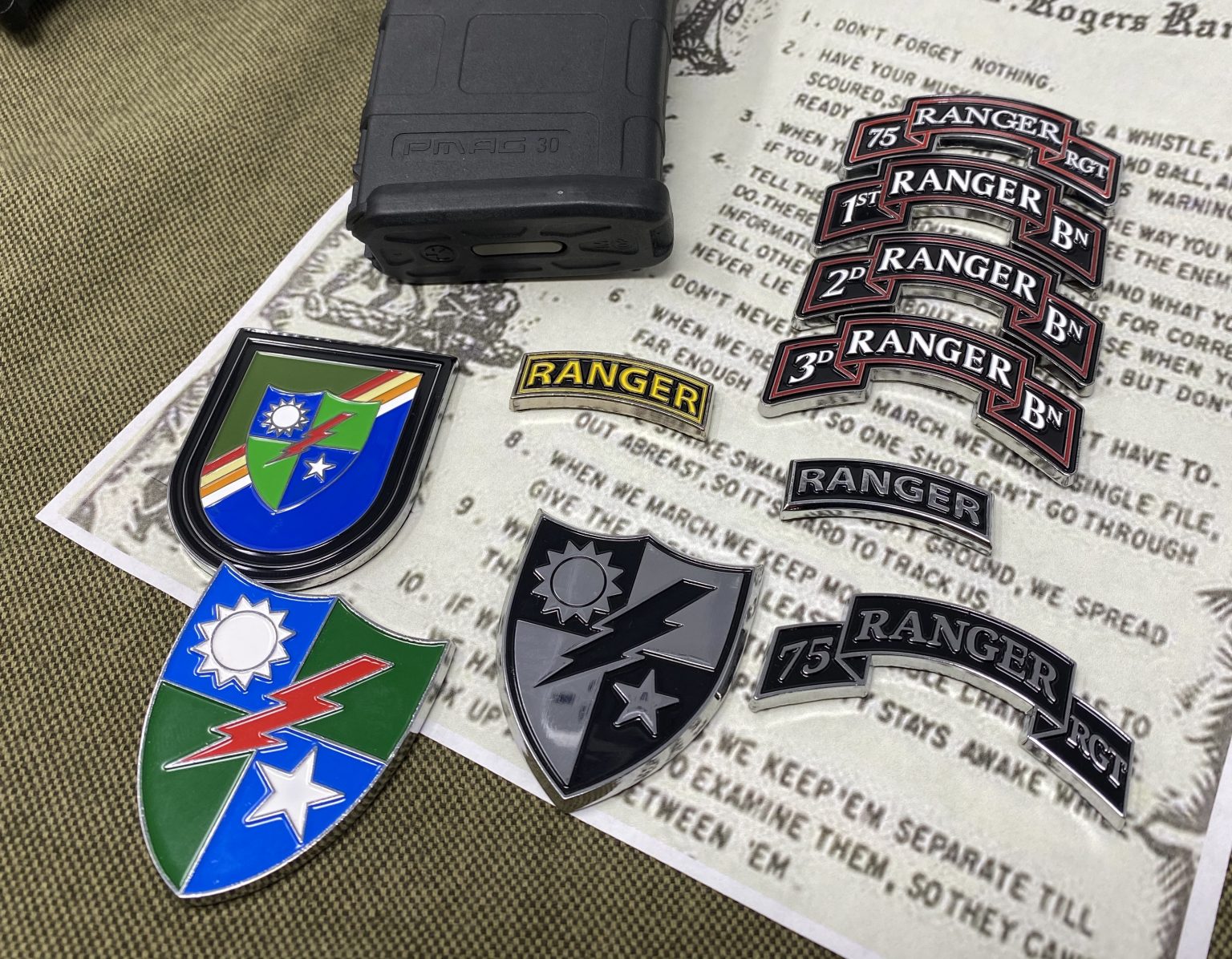 Ranger Scroll 75th Ranger Regiment version- Color 2.5" Car Badge ...