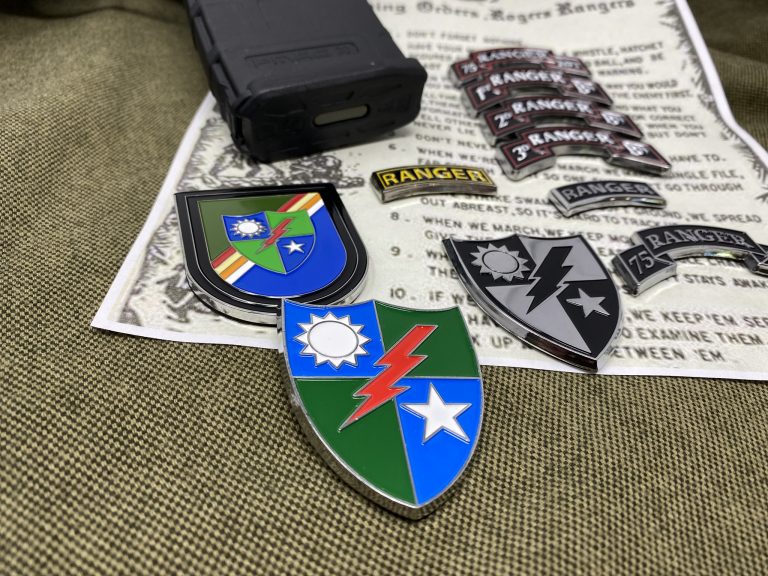 Ranger Scroll- 75th Ranger Regiment version- Chrome Car Badge with 3M ...