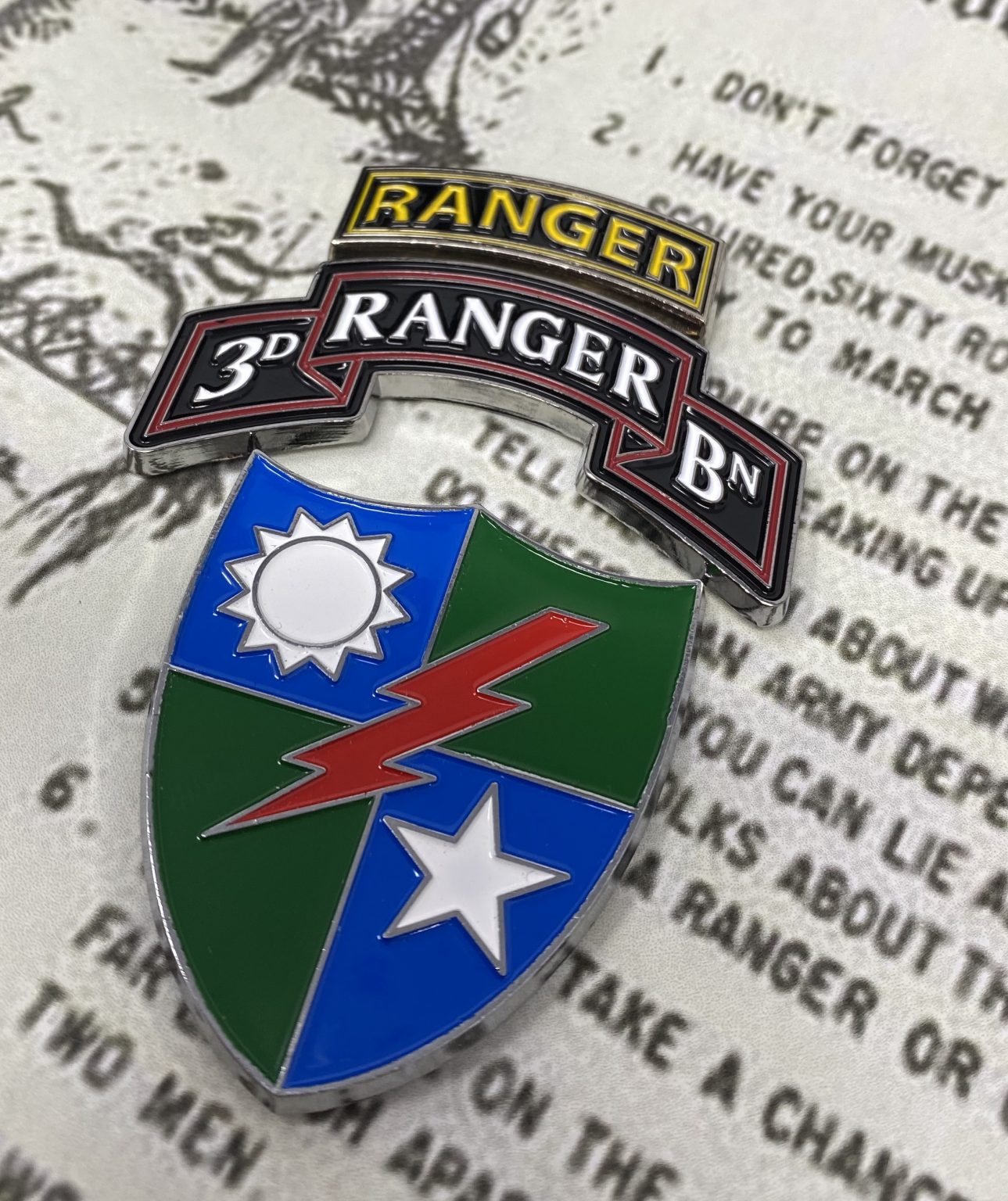 Ranger Scroll 75th Ranger Regiment version- Color 2.5" Car Badge ...