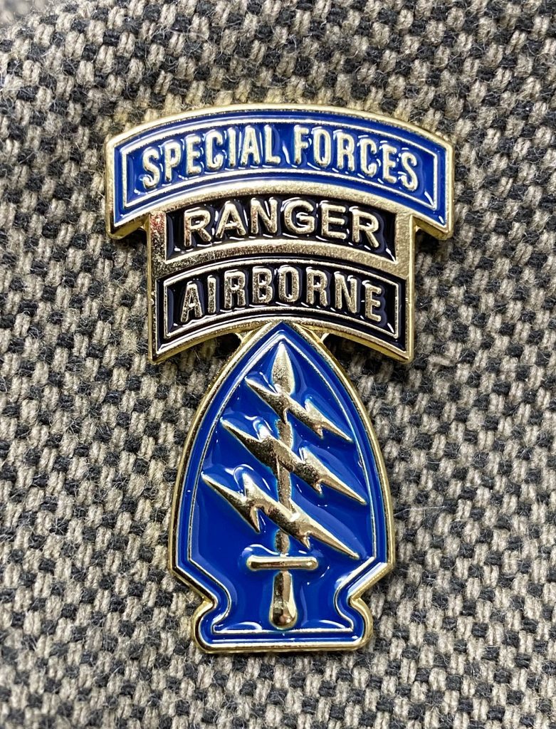Special Forces "GOLD 3D" SSI, SF Tab, Ranger Tab Pin "Triple Canopy ...