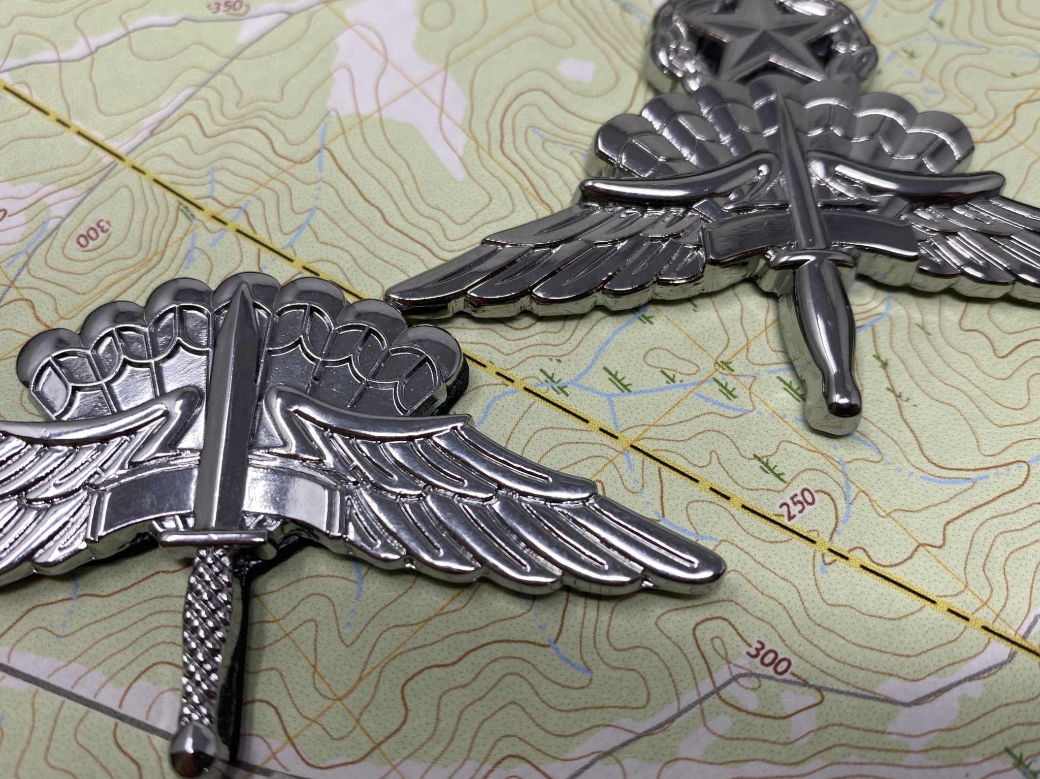 Military Free fall Jump Master MFF Chrome with 3M Back - Excalibur ...