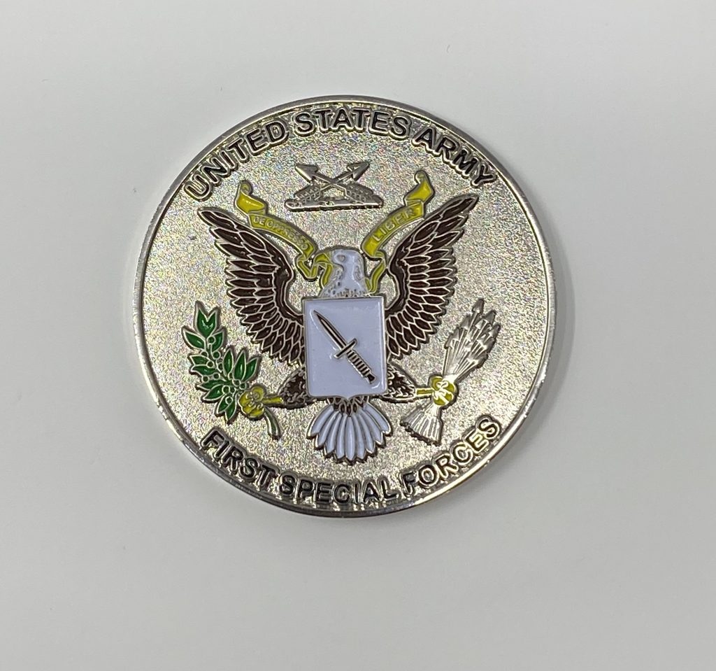 US Army Special Forces Regimental Coin- Silver 2" - Excalibur Industries