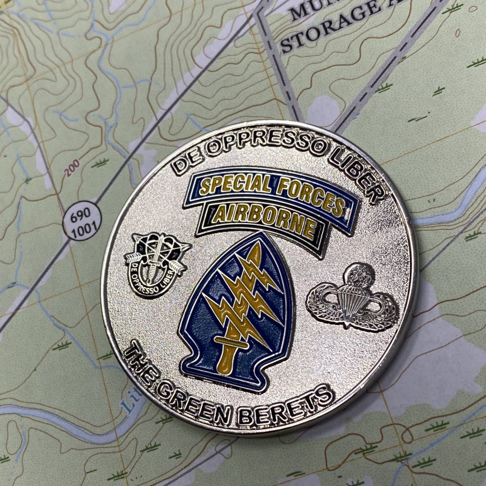 US Army Special Forces Regimental Coin- Silver 2" - Excalibur Industries