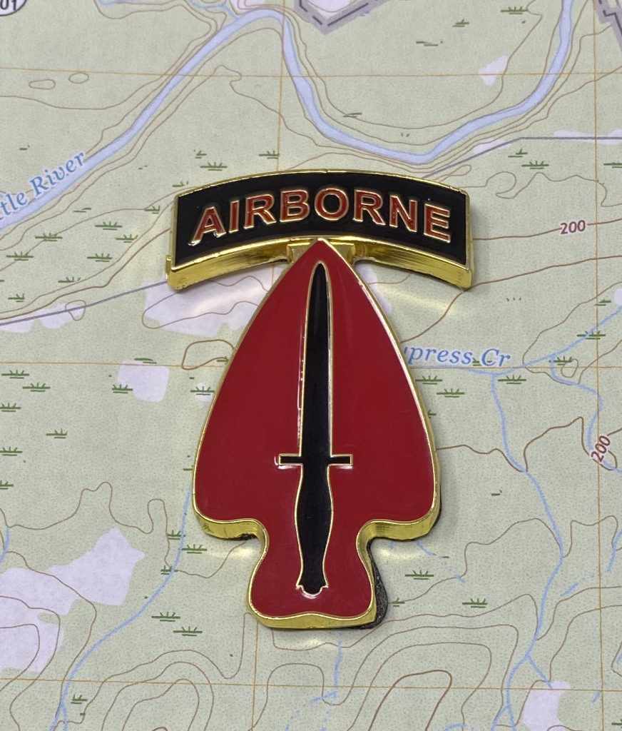 USASOC Car Badge - Excalibur Industries