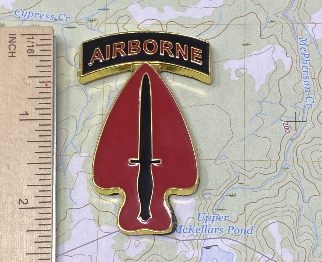 USASOC Car Badge - Excalibur Industries