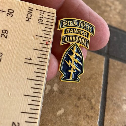 Special Forces "GOLD 3D" SSI, SF Tab, Ranger Tab Pin "Triple Canopy ...