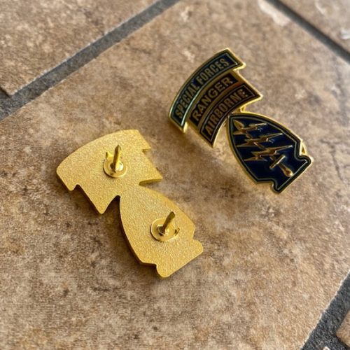 Special Forces "GOLD 3D" SSI, SF Tab, Ranger Tab Pin "Triple Canopy ...