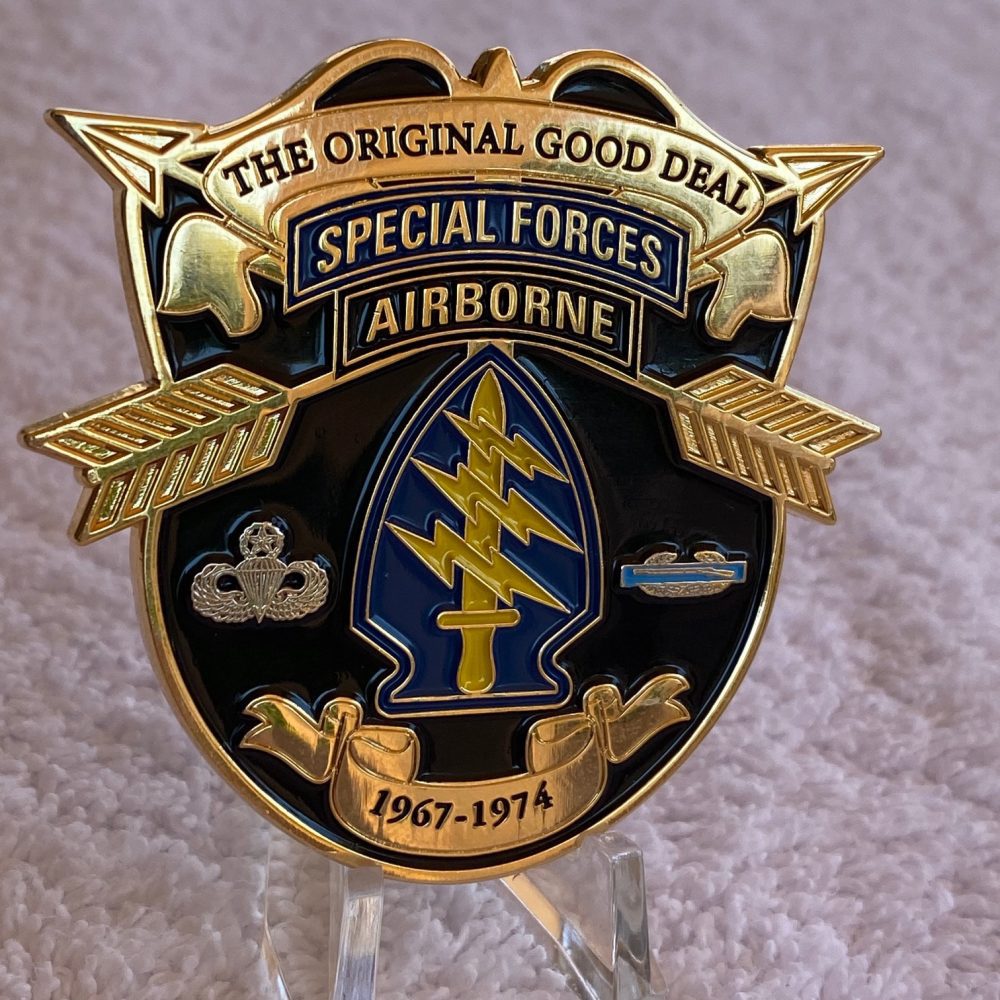 46th Special Forces Company Series 3 Coin, 2.5" Gold - Excalibur Industries