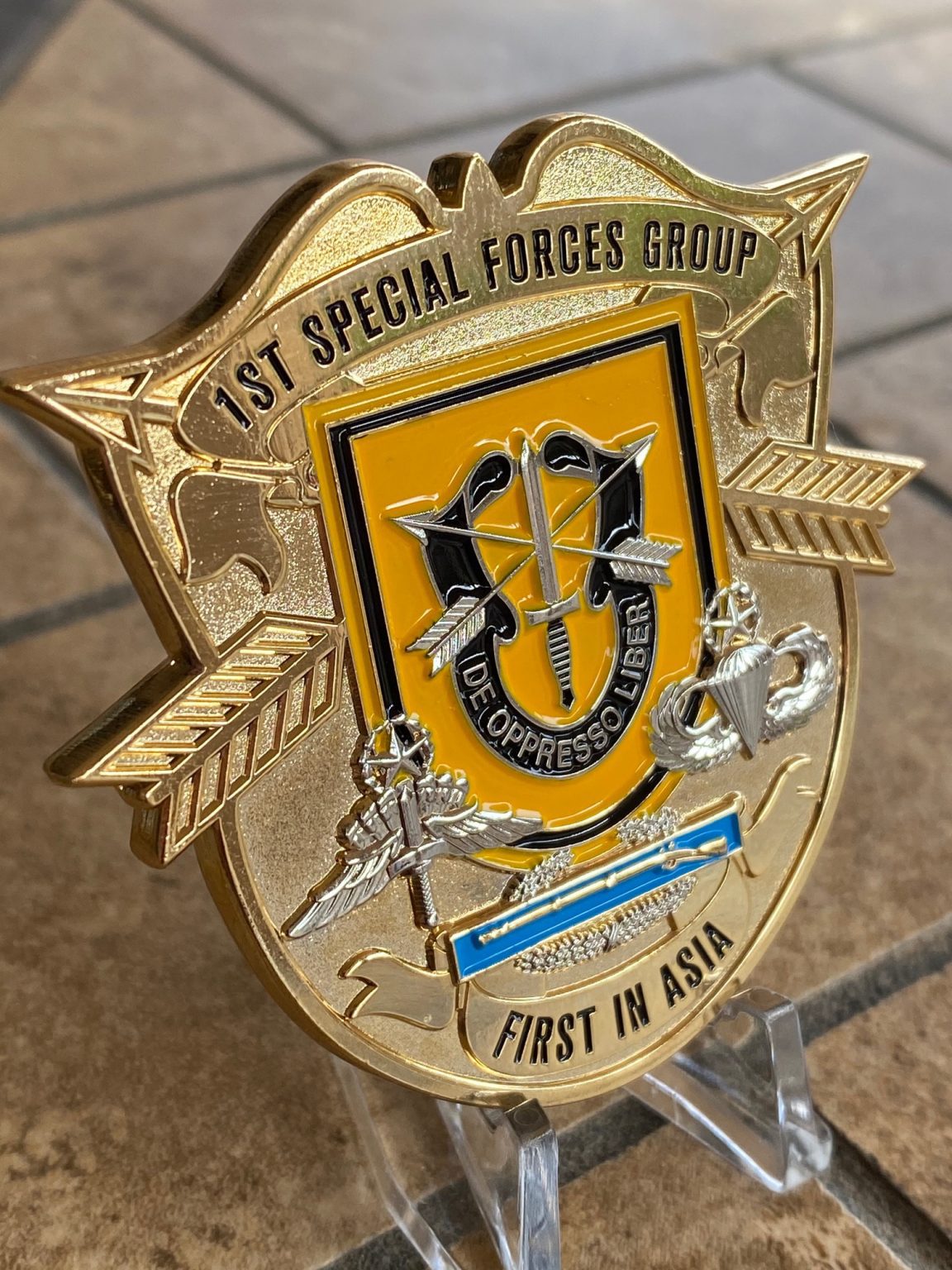 1st Special Forces Group Challenge Coin- SF Crest 2 1/2 Inch ...