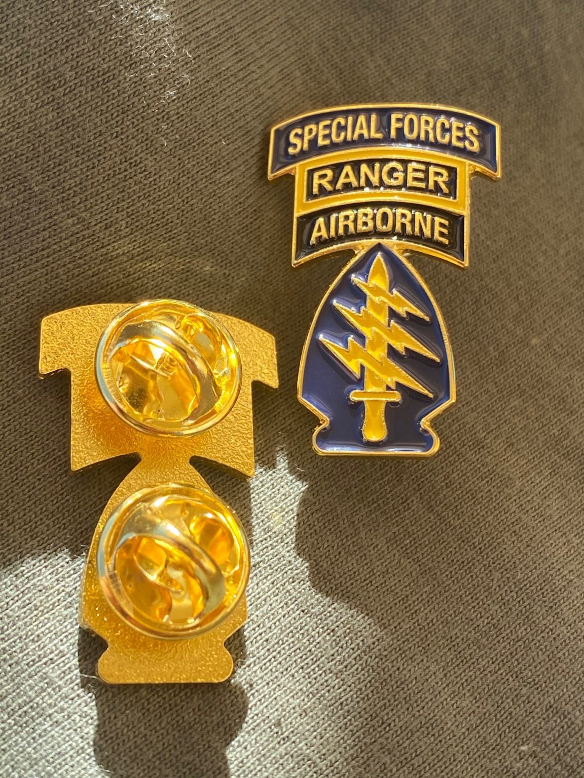 Special Forces FULL COLOR SSI, SF Tab, Ranger Tab Pin "Triple Canopy ...