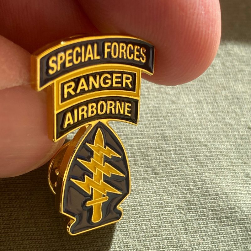 Special Forces FULL COLOR SSI, SF Tab, Ranger Tab Pin "Triple Canopy ...