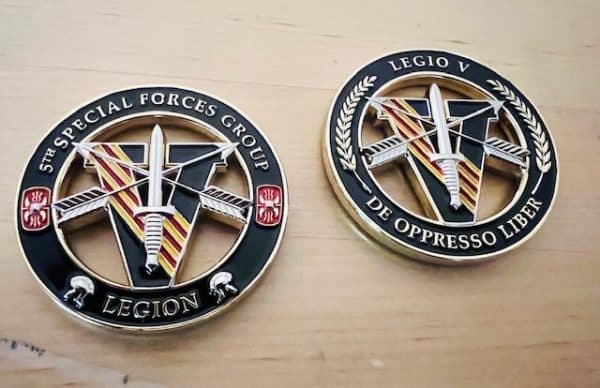 5th SFG(A) "LEGION" Coin with VN stripes - Excalibur Industries